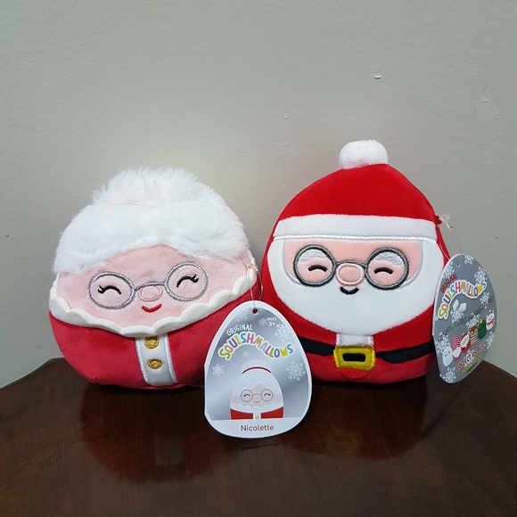 Squishmallows | Toys | Bnwt 5 Nick And Nicollette Santa And Ms Clause ...